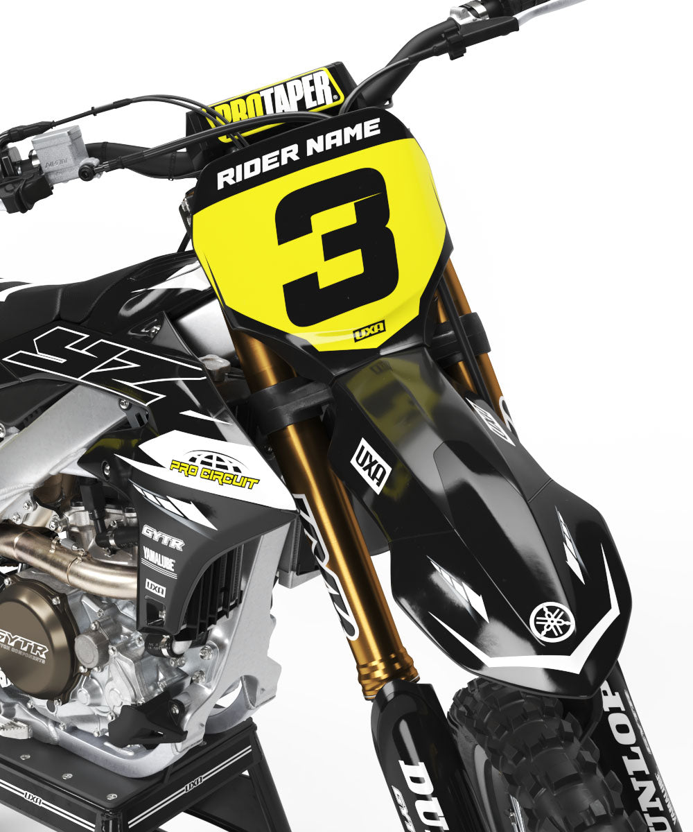 Yamaha 'TECH 1' Black Graphics Kit